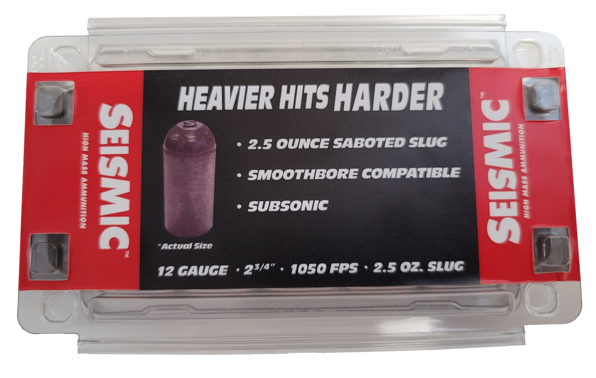 2.5 Oz 12 Gauge Slug Single Box (Cardboard Packaging) | Seismic Ammunition